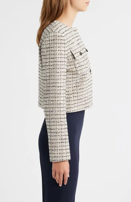 Theory Tweed Jacket In Black Multi - 50% Off | Editorialist